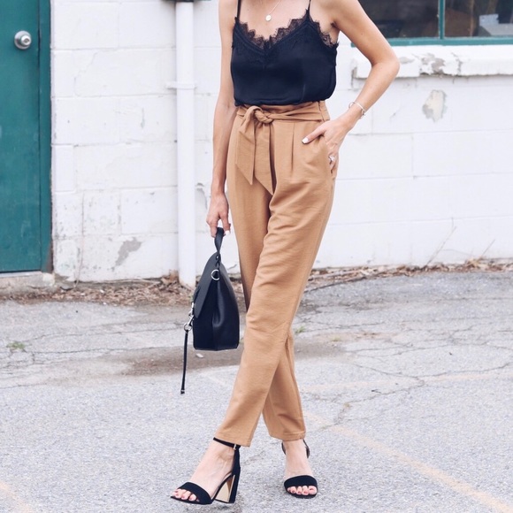 Leith | Pants & Jumpsuits | Leith High Waisted Paper Bag Pants | Poshmark